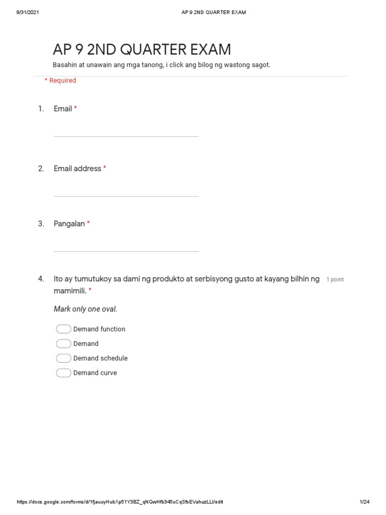 AP 9 2nd Quarter Exam | PDF