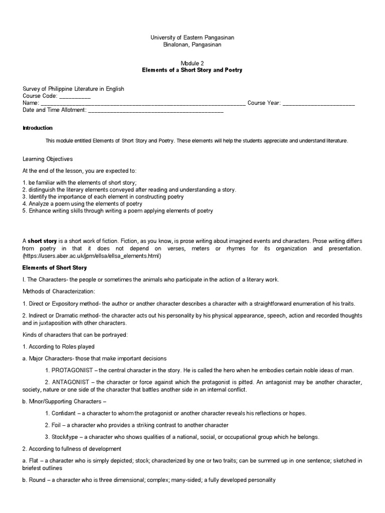 A Coming of Age: Analyzing the Elements in Jose Garcia Villa's Short ...