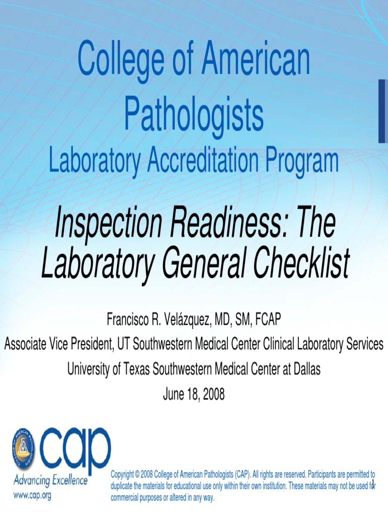 College of American Pathologists: Laboratory Accreditation Program ...