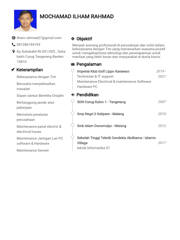 Contoh CV Digital | PDF