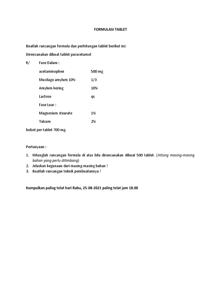 Formulasi Tablet | PDF