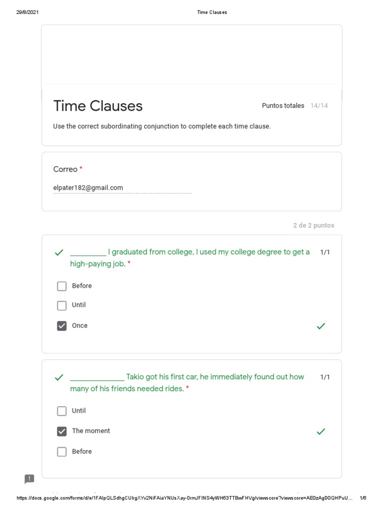 Time Clauses | Download Free PDF | Cognition | Linguistics
