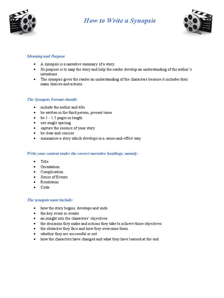 Mapping the Story: A Guide to Creating Synopses Through Summarizing ...