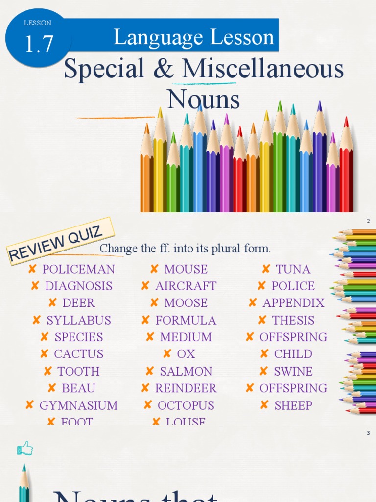 Grade 5 Lesson 1.7 Special Nouns | PDF | Clinical Medicine | Medical ...