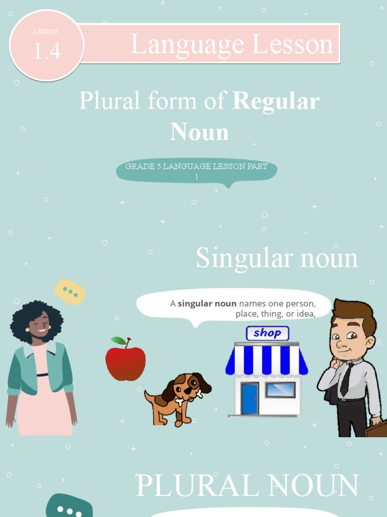 Grade 5 Lesson 1.3 Plural Form of Regular Nouns | PDF | Plural | Grammar