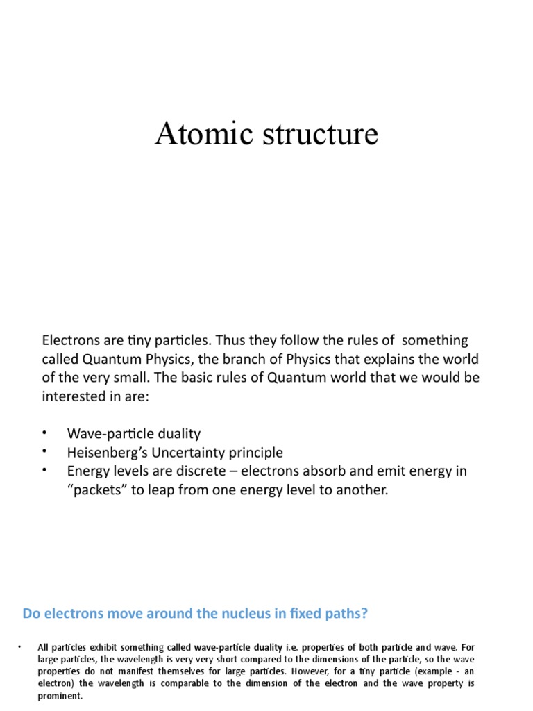Atomic Structure Basic Concepts Pdf Atomic Orbital Emission Spectrum