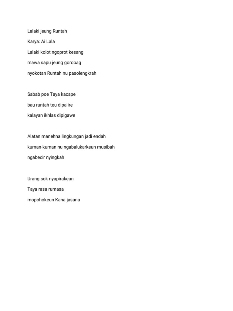 Tugas Maca Sajak | PDF