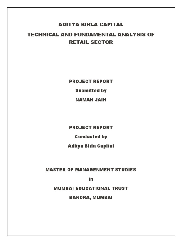 Fundamental and Tecnical Analysis of Retail Sector | PDF | Market Trend ...