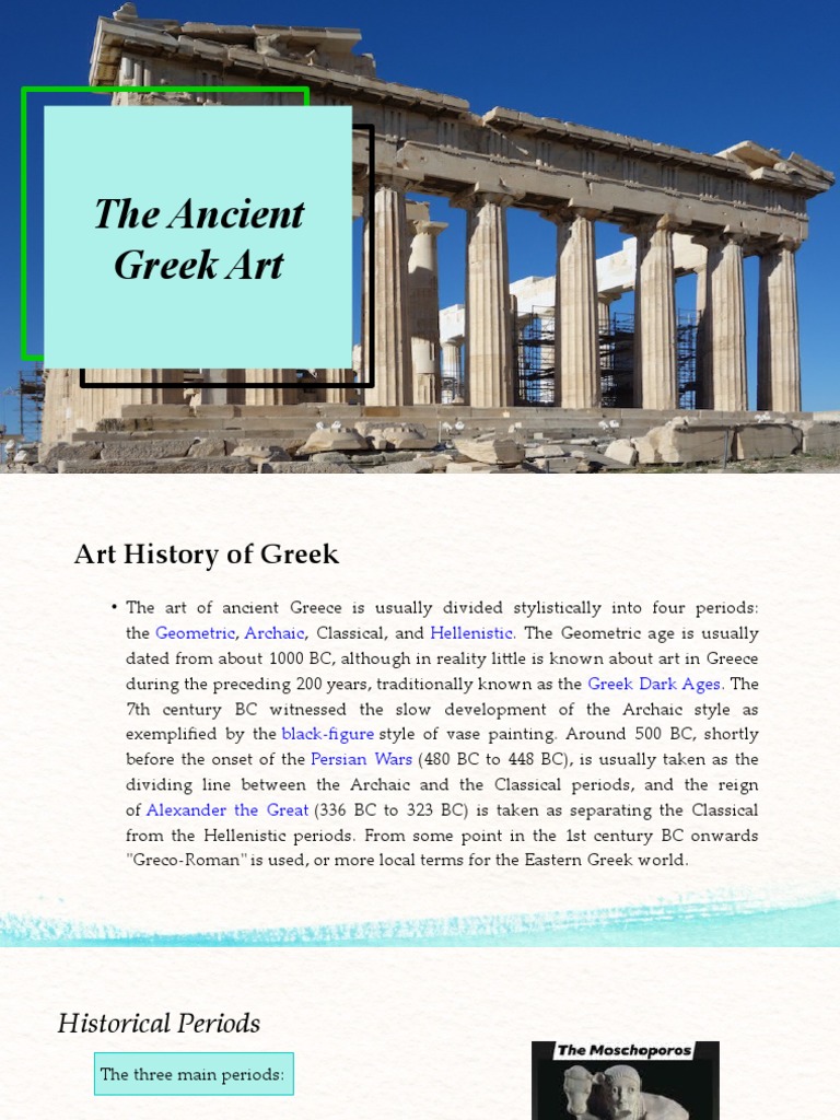 The Ancient Greek Art: Title Layout | PDF | Column | Sculpture