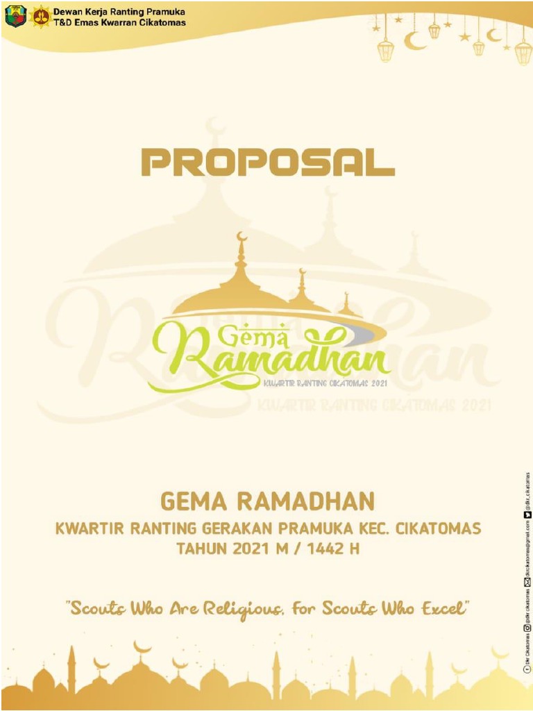 Proposal Gema Ramadhan 2021 Pramuka | PDF