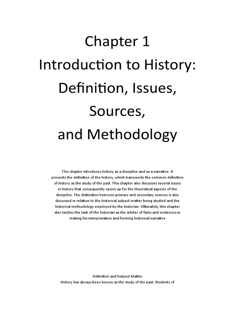Introduction of History Chapter 1 | PDF | Primary Sources | Historiography