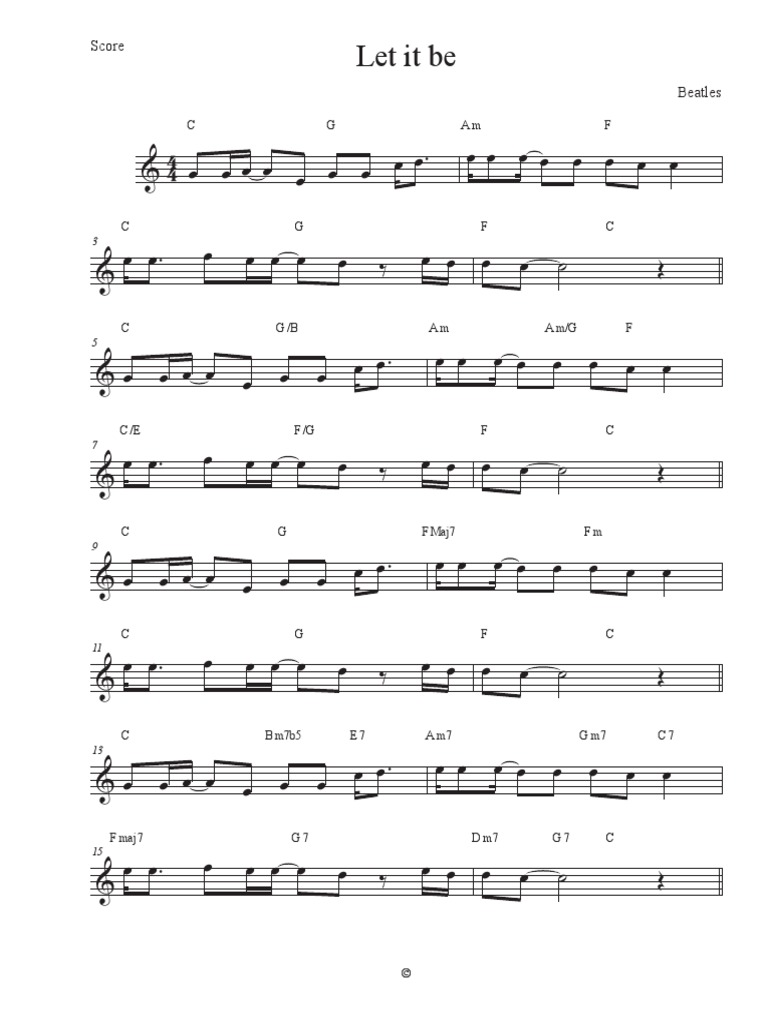 Let It Be - Score | PDF | Échecs | Ouverture (échecs)