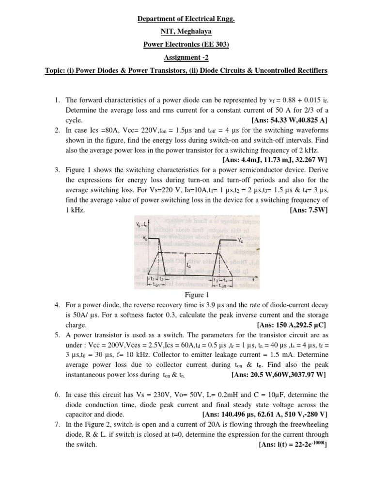 Assignment 2 | PDF | Rectifier | Diode