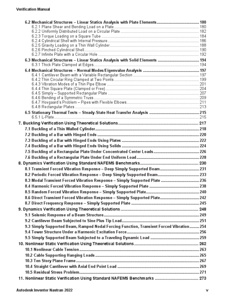 Autodesk Inventor Nastran 2022 Verification Guide | PDF | Buckling ...