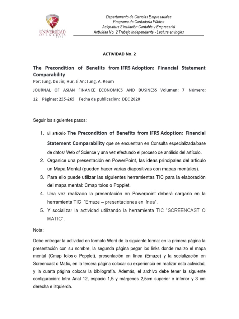 Actividad No. 2 Trabajo Independiente - Lectura en Ingles y ...