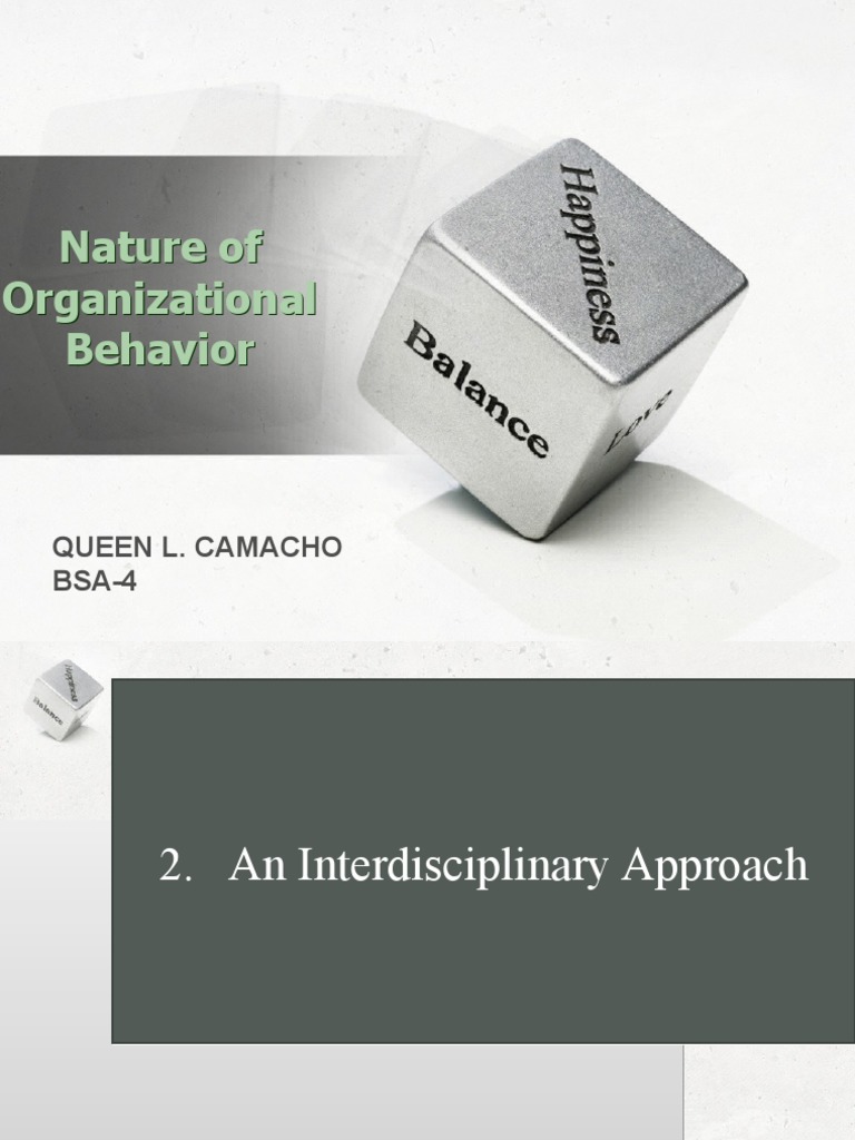 Nature and Interdisciplinary Approach to Organizational Behavior | PDF