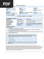 Sesion de Ecuaciòn Cuadràtica 3er Año 2023 PDF | PDF | Ecuaciones | Aprendizaje