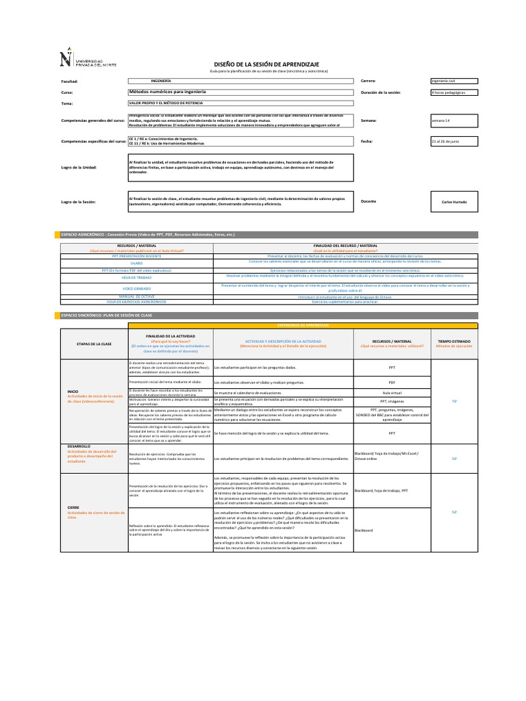 S14 - Dsa - Valor Propio y Método de Potencia | PDF | Ingeniería | Aprendizaje