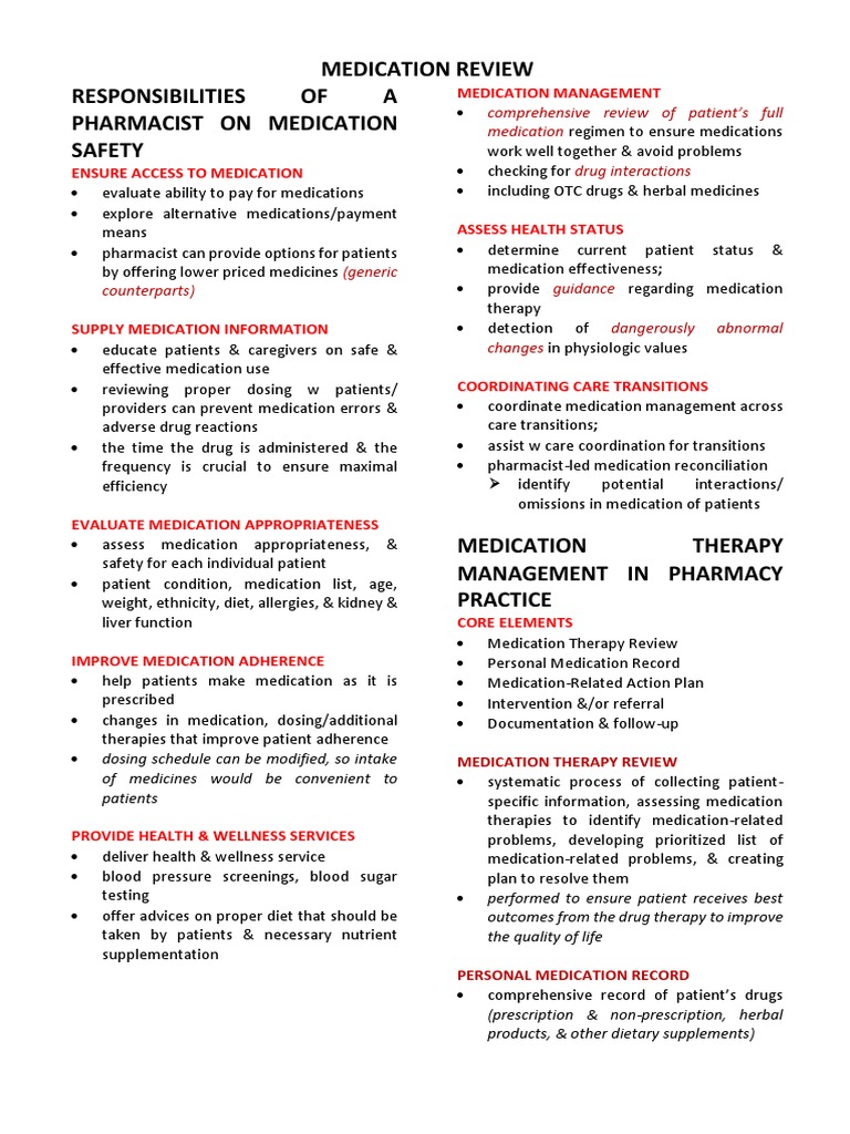 2 Medication Review - HPRE | PDF | Pharmacy | Patient