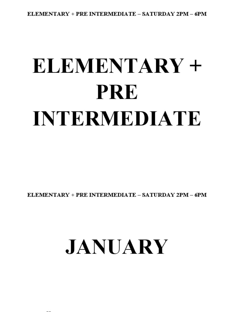 Saturday ESL Class Schedule | PDF | English Language | Question