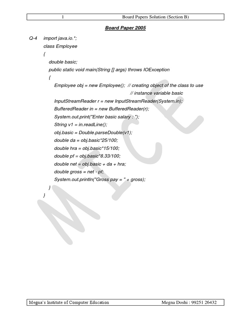 Java Programming Solutions 2005-2006 | PDF | Visual Cortex | Computer Programming