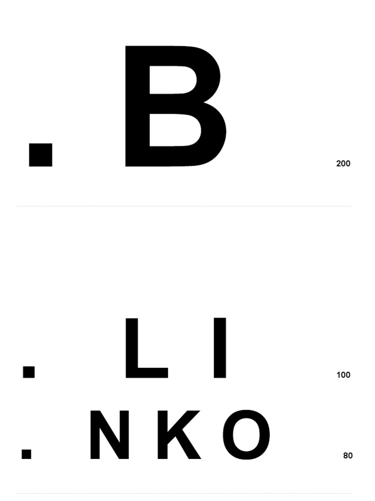 Optimal Eyesight Chart LARGE | PDF
