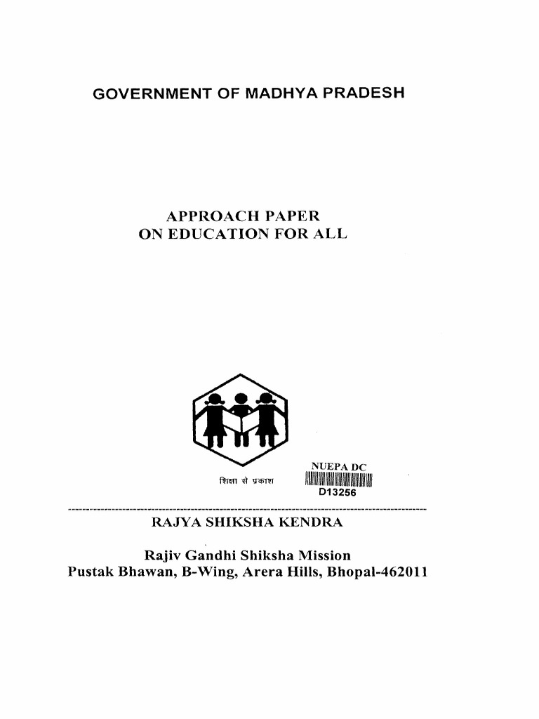 Approach Paper On Education For All Govt of Madhya Pradesh Rajya ...