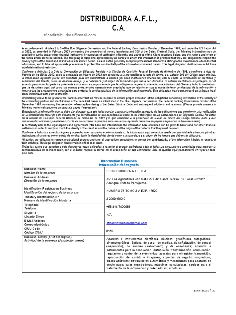 Cis Client Information Sheet Modelo Real1 1 | PDF