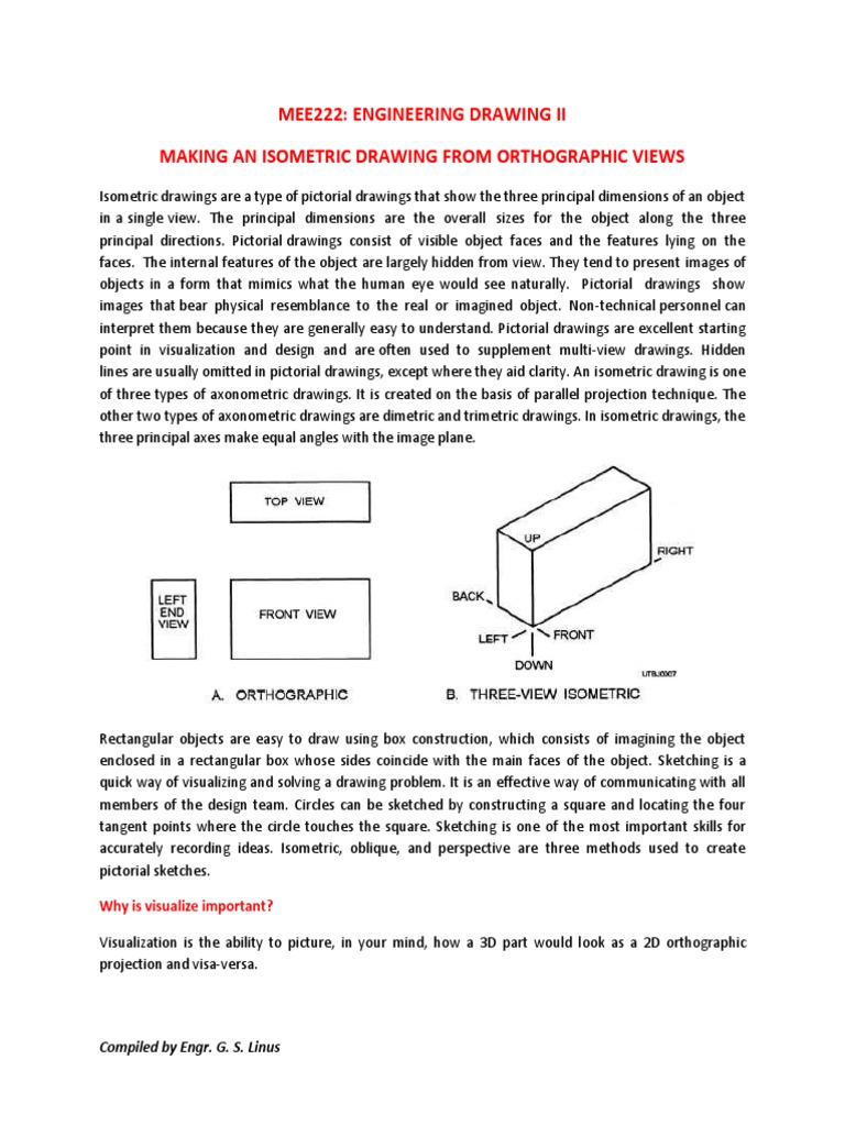 Making An Isometric Drawing.1 | PDF | Ellipse | Geometry