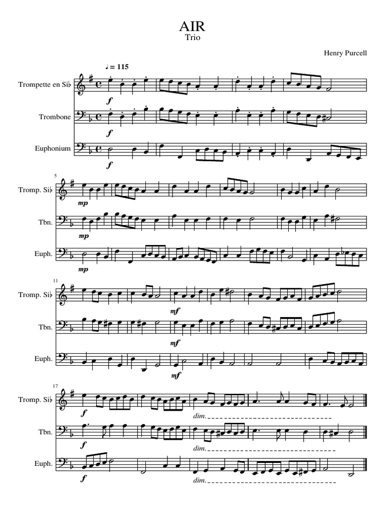 Air (Trio) - Purcell | PDF | English Music | Musicology
