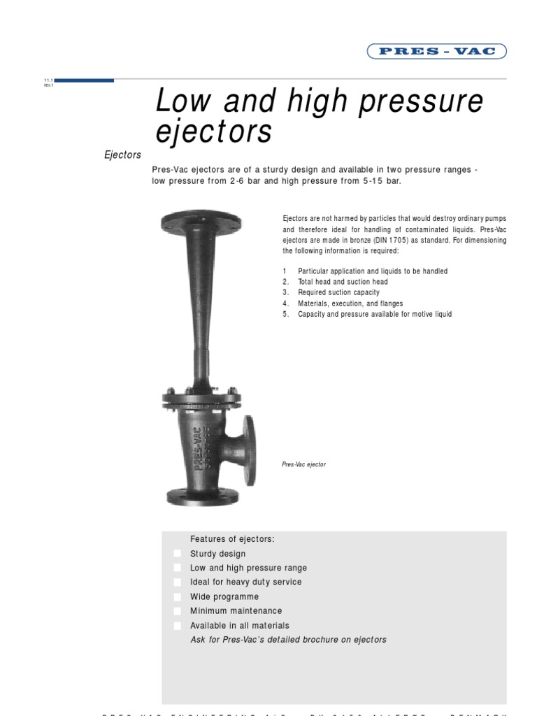 Pres Vac | PDF | Pump | Nature