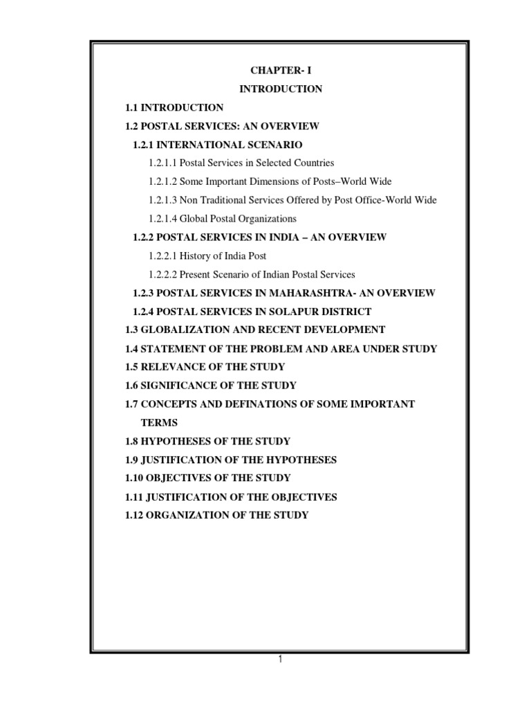 1 2 Postal Services An Overview PDF United States Postal Service