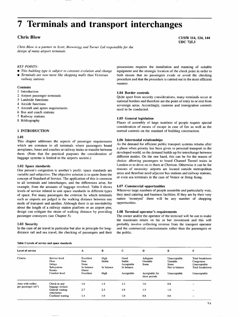 Metric Handbook Part 07 - Terminals and Transport Interchanges | PDF