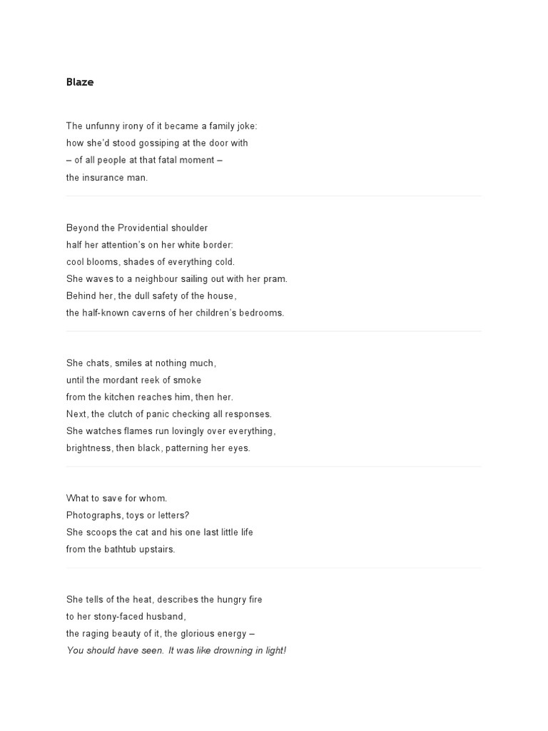 Blaze: You Should Have Seen. It Was Like Drowning in Light! | PDF