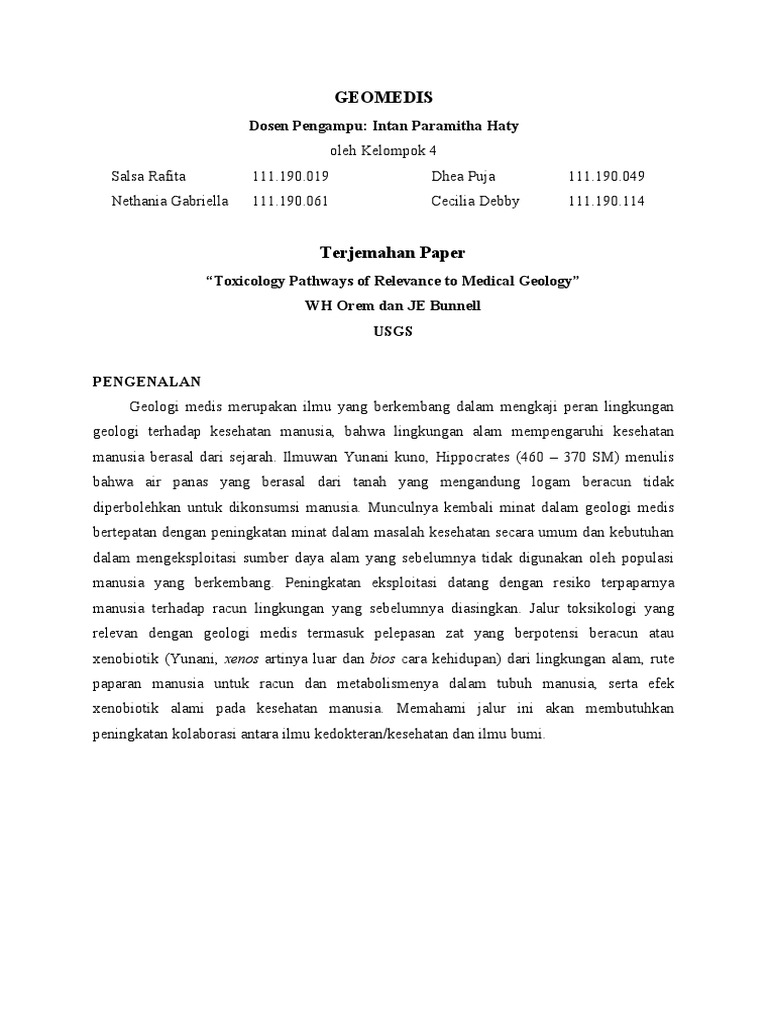 Geomedis: Dosen Pengampu: Intan Paramitha Haty | PDF