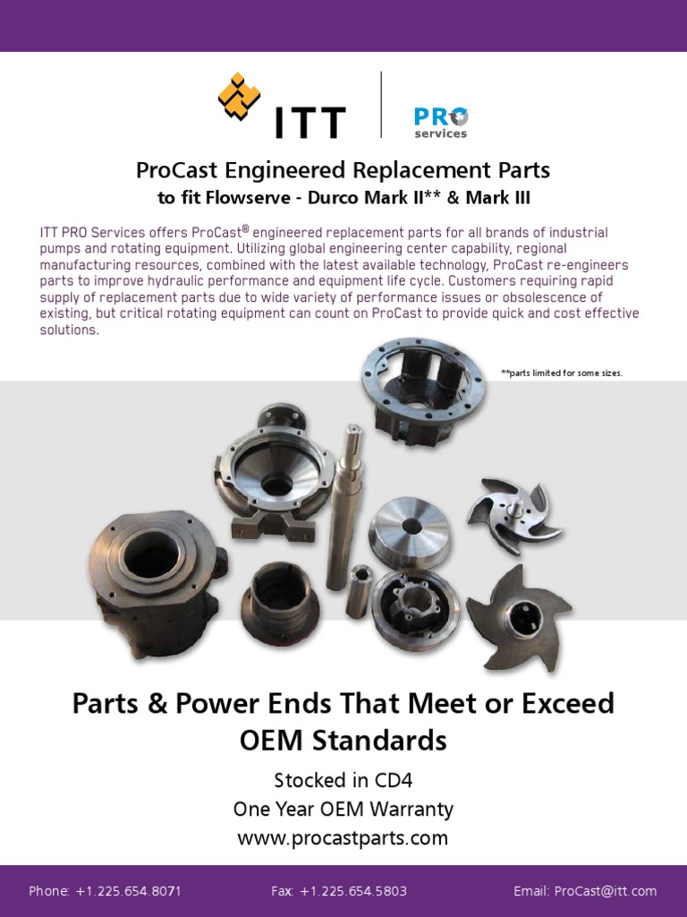 Parts & Power Ends That Meet or Exceed Oem Standards: Procast ...