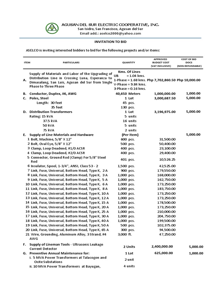Aselco Itb 2021apr08 | Download Free PDF | Fuse (Electrical) | Electrical Engineering