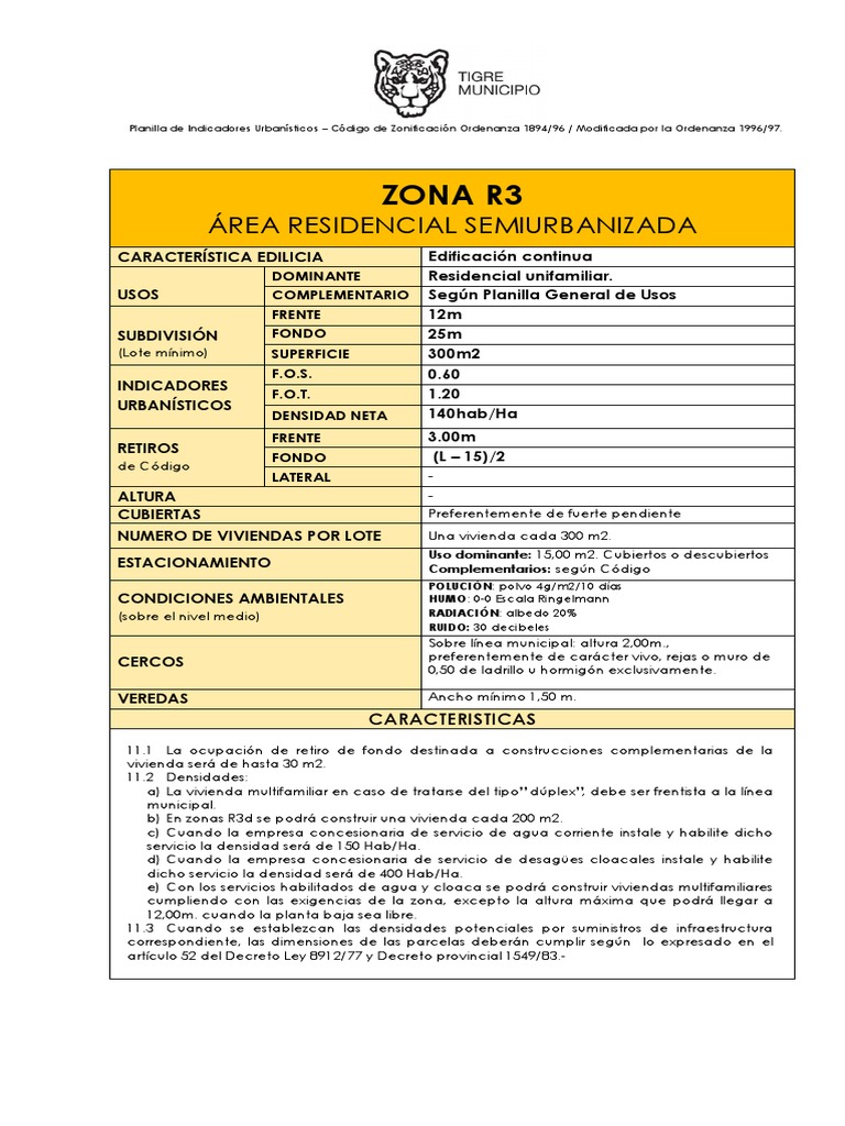 Zona R3: Área Residencial Semiurbanizada | PDF | Naturaleza