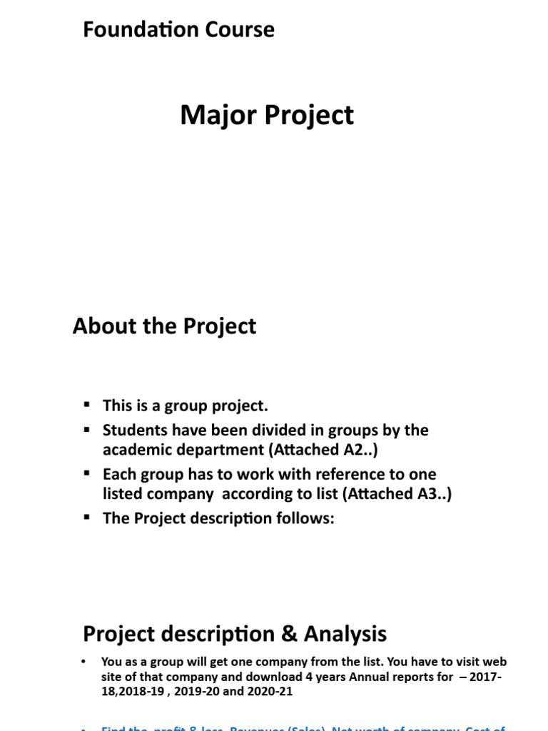 A1 Project Description | PDF