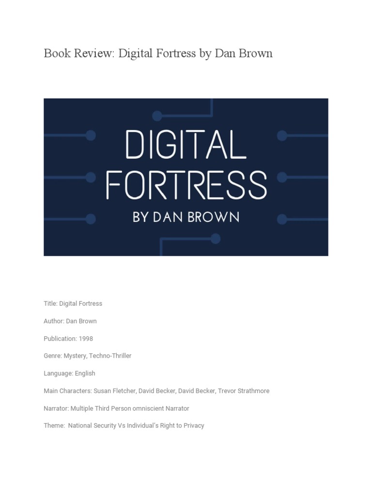 Book Review - Digital Fortress by Dan Brown | PDF | Securities ...
