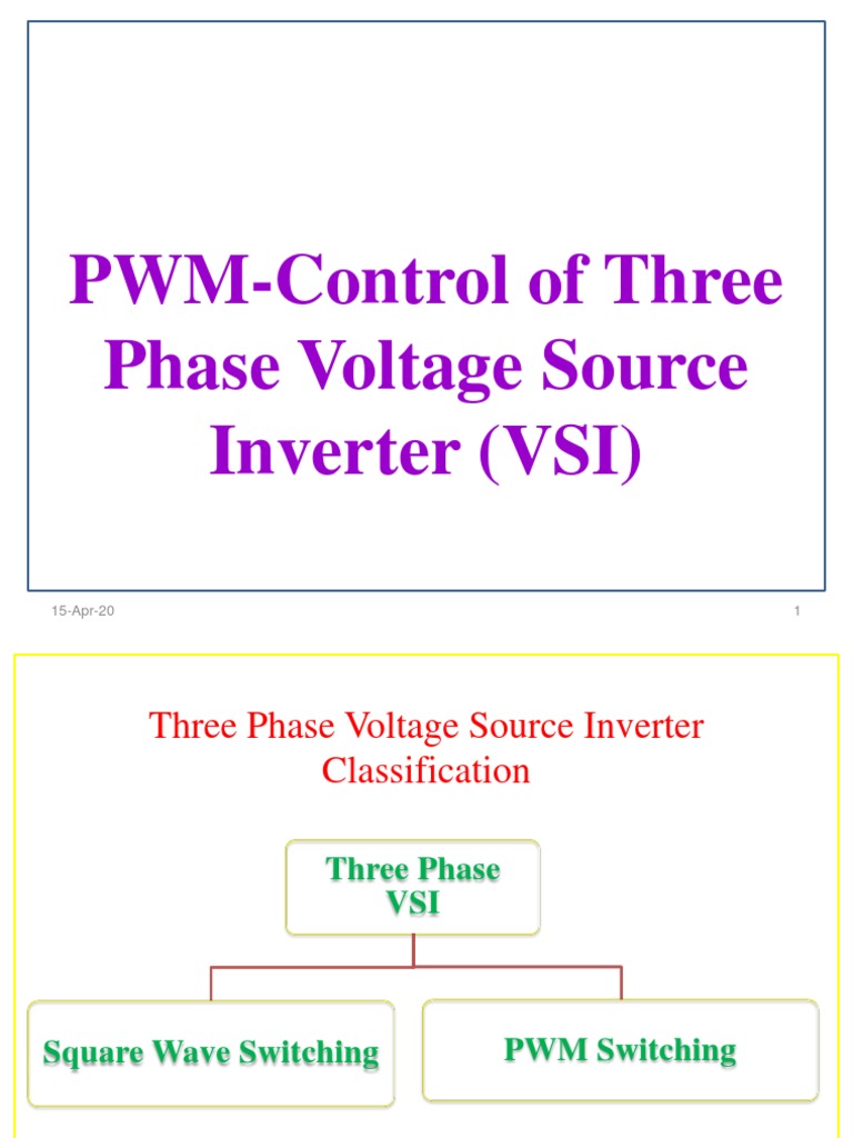Pwm Control Of 3phase Vsi Pdf Power Inverter Frequency Modulation