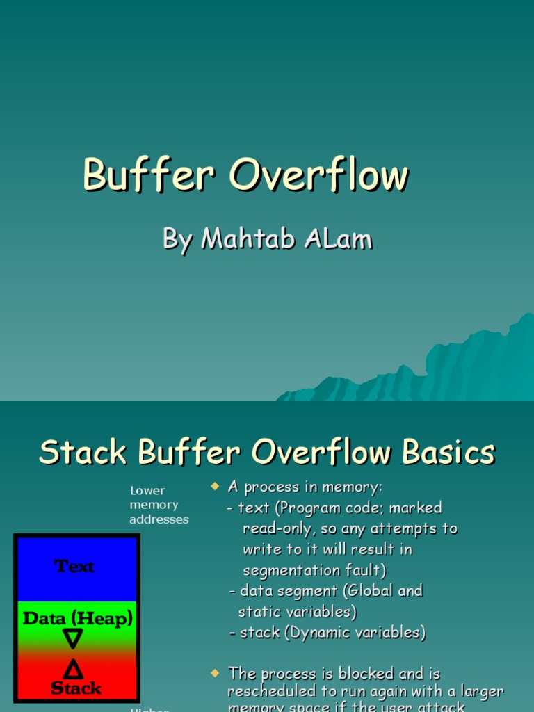 Buffer Overflow Pdf Pointer Computer Programming Office Equipment 