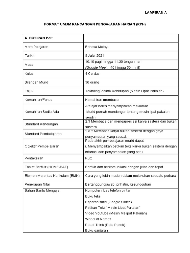 RPH Tuto M10 Tahap 2 | PDF