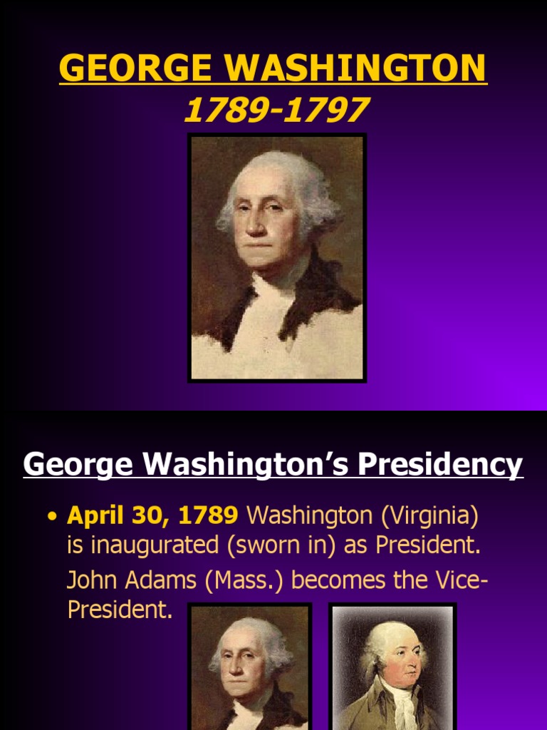 Washingtons Presidency | PDF | Alexander Hamilton | George Washington