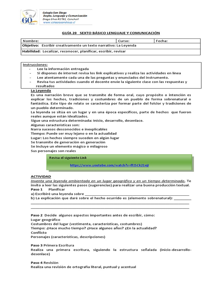 Escritura de Una Leyenda | PDF | Leyendas