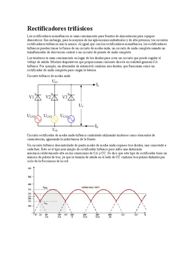 Rectificadores Trifásicos | Descargar gratis PDF | Rectificador | Transformador