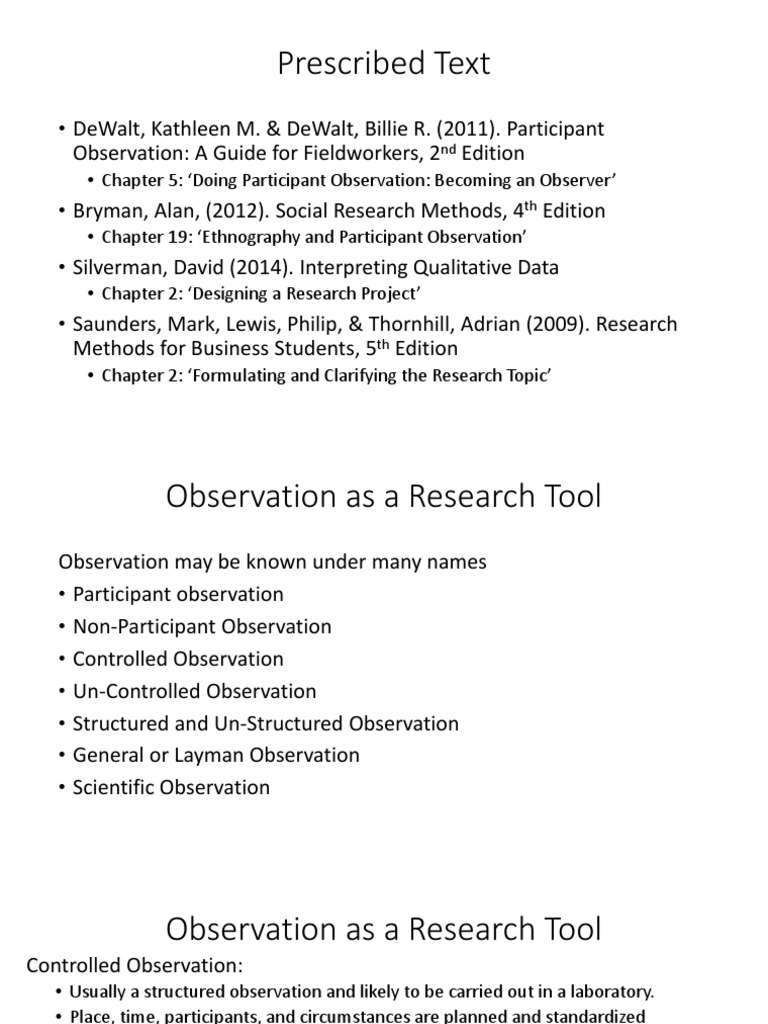 Lecture 2 - Qualitative - Observation, Problem Definition, - Role of ...
