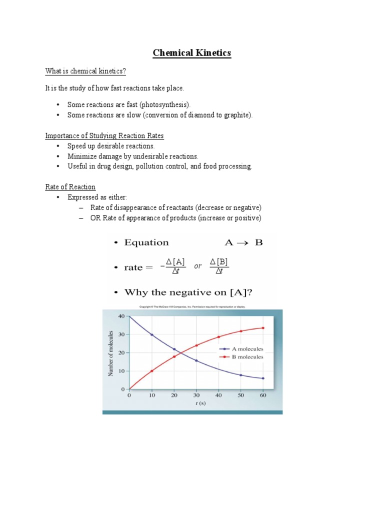 Chemical Kinetics Complete | PDF | Reaction Rate | Chemical Reactions