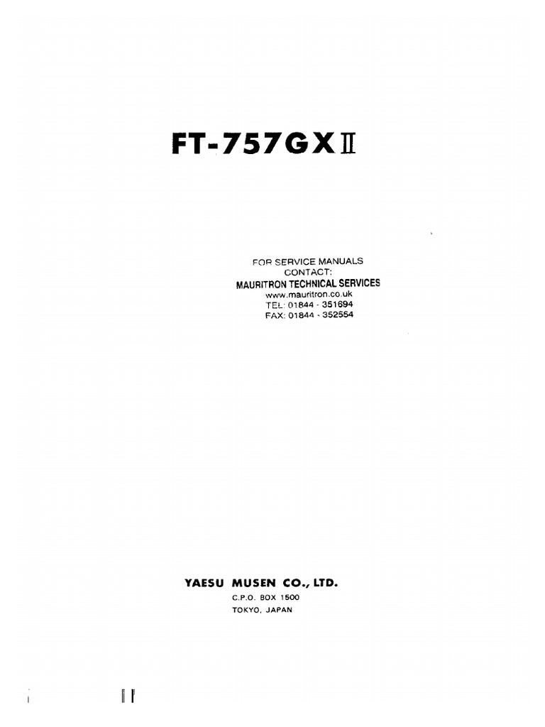FT-757GXII Service | PDF