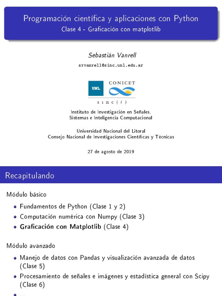 08 - Introduccion A Matplotlib | PDF | Python (lenguaje de programación) | Interfaz de línea de ...